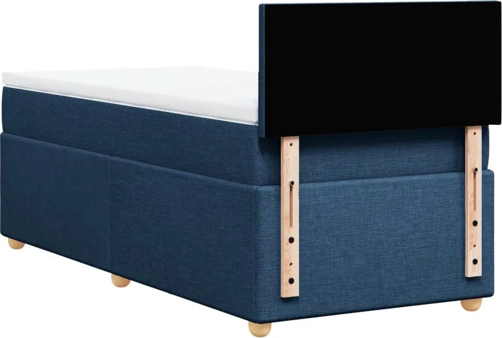 Box spring postel s matrací modrá 80x200 cm textil 3286506