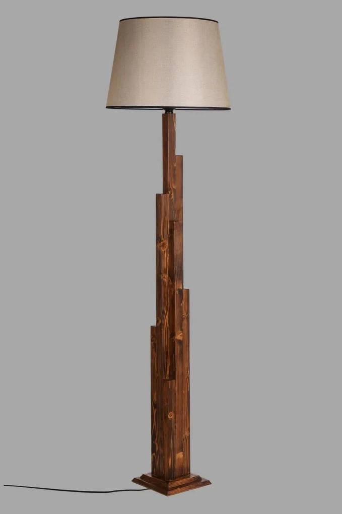 Stojací lampa Yanik III 165 cm hnědá/béžová