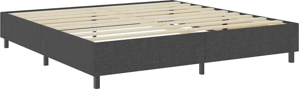 Postel boxspring tmavě šedá textil 200 x 200 cm 3054797