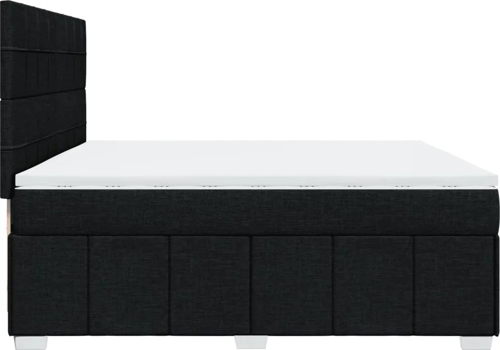 Box spring postel s matrací černá 200x200 cm textil 3294077