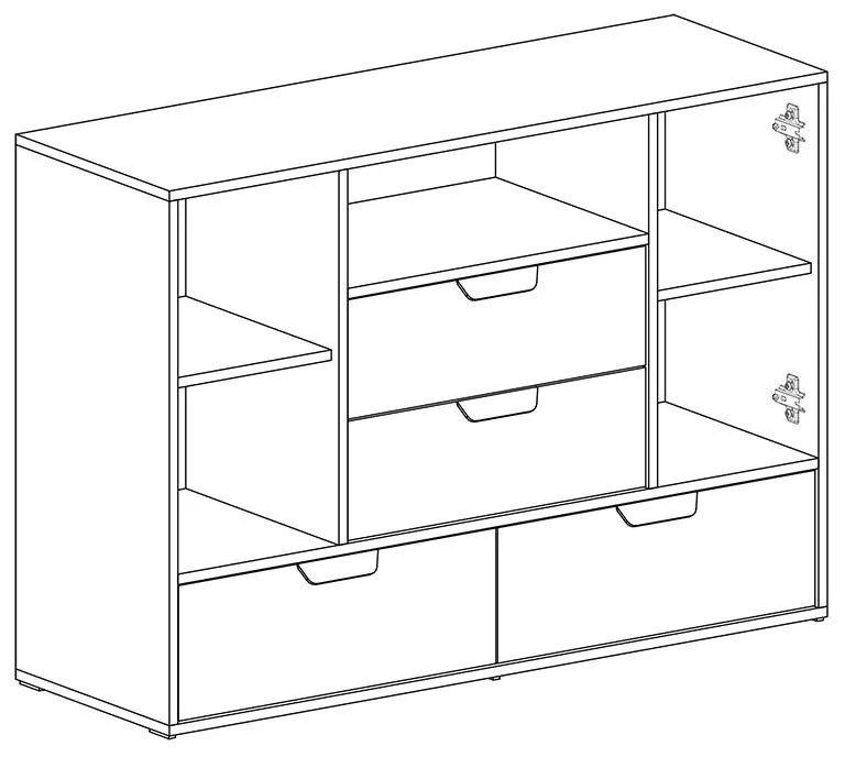 Nano - komoda NA7 - dub riviera