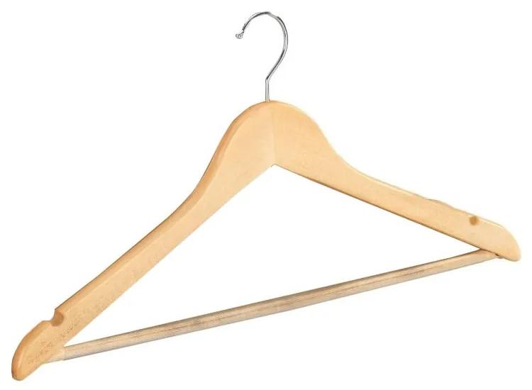 Sada 8 dřevěných ramínek na oblečení Wenko Shaped Hanger Eco