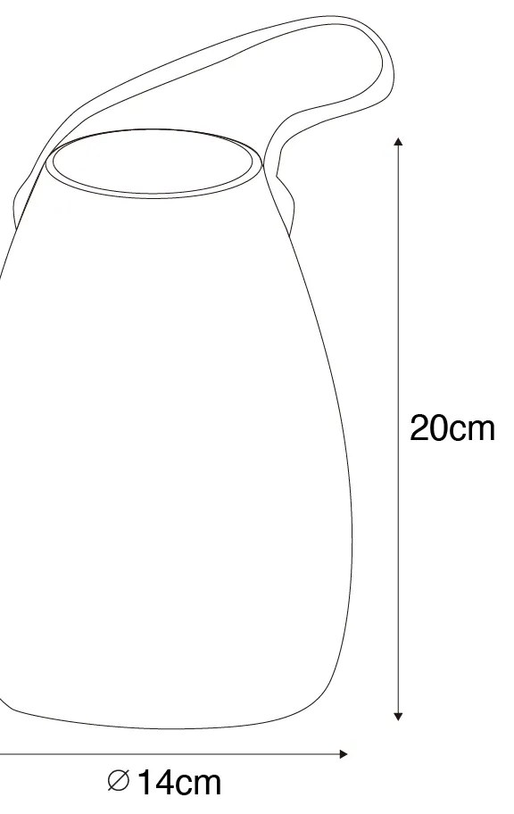 Sada 2 stolních lamp bílých RGBW dobíjecích IP54 - Pion