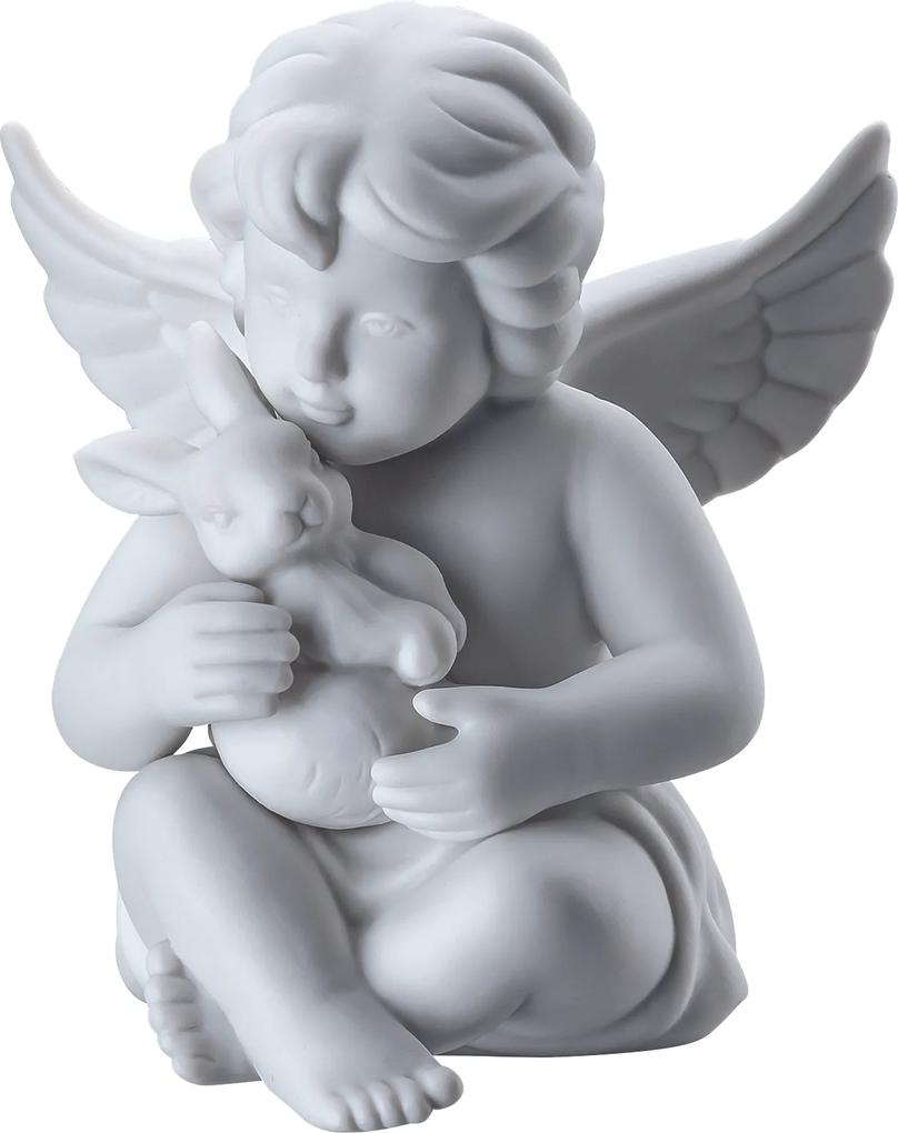 Figurka Classic anděl s králíčkem střední