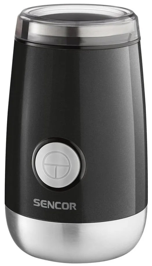 Sencor - Elektrický mlýnek na zrnkovou kávu 60 g 150W/230V černá/chrom