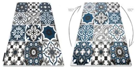 koberec ALTER Porto květiny modrý velikost 160x220 cm | krásné koberce cz