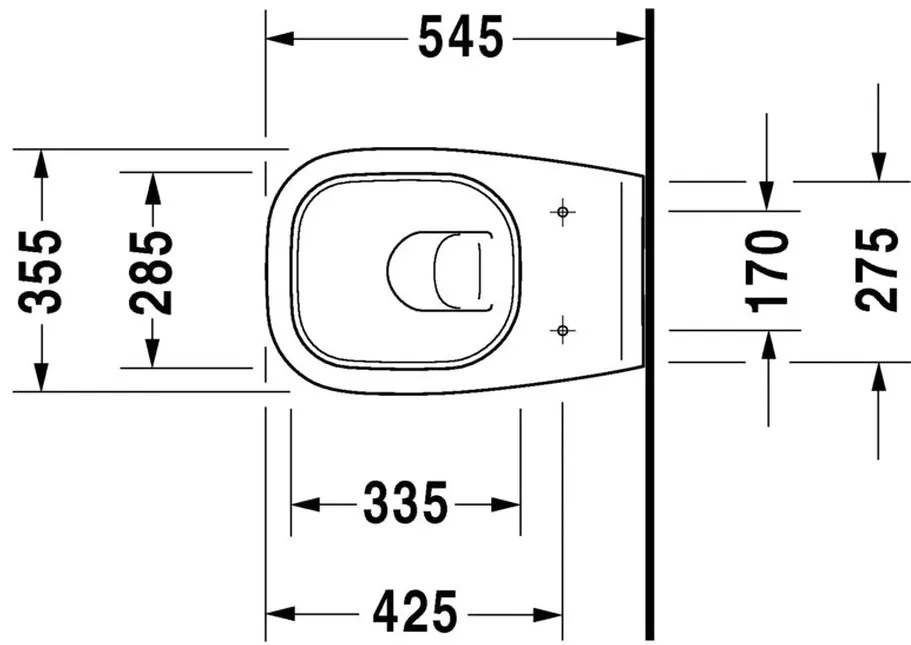 Duravit D-Code - závěsné WC + sedátko, D 45351900A1