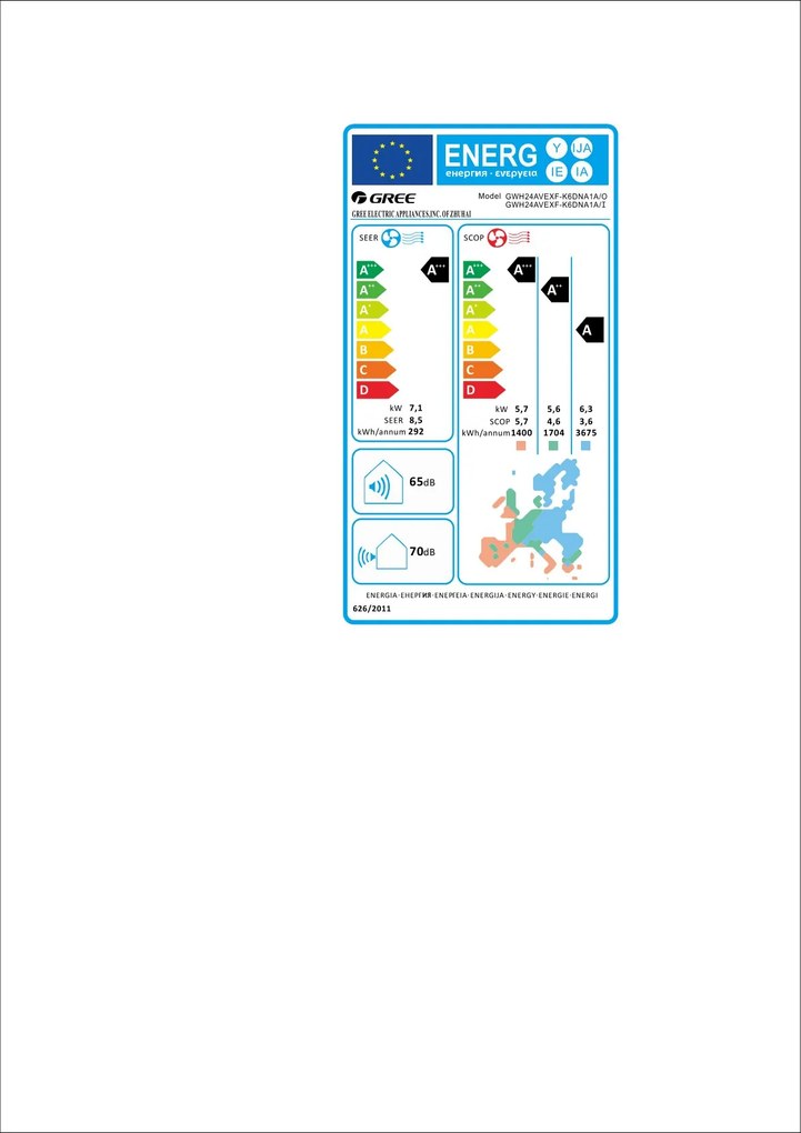 Klimatizace Gree Airy 1+1 7,1kW R32