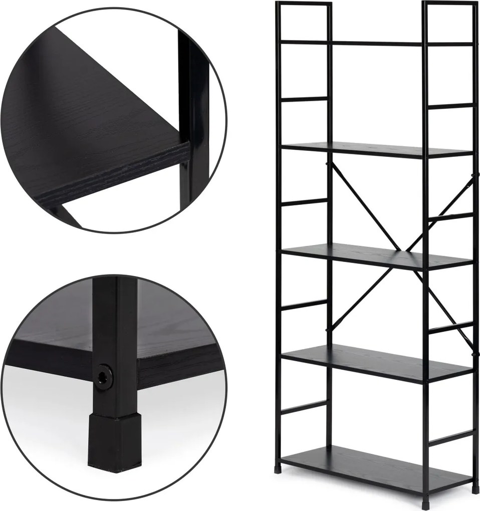 Regál LOFT 58,5 cm černý
