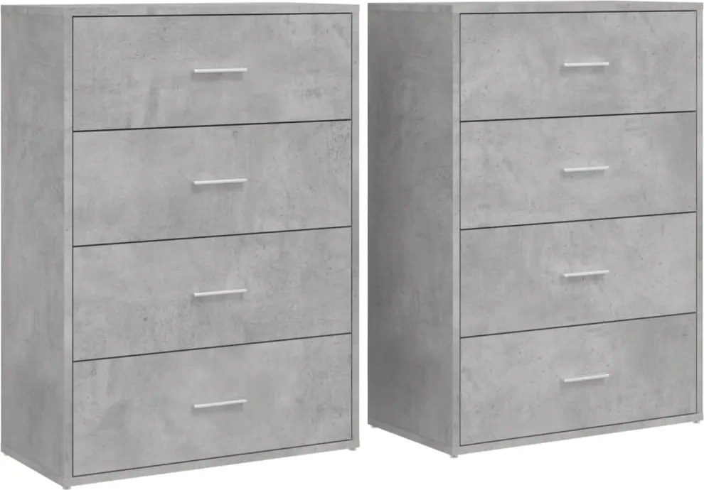 Příborníky 2 ks betonově šedé 60 x 31 x 84 cm kompozitní dřevo 3276584