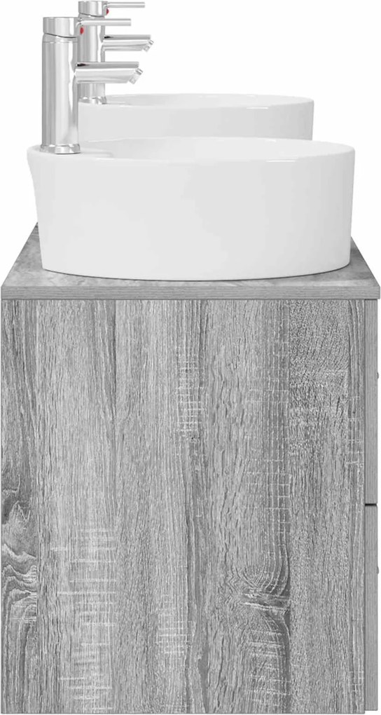 Sada koupelnových skříněk 3 ks Šedý Sonoma 62,5 x 44,5 x 50 cm 3405872