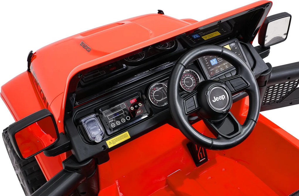 Ramiz Jeep Wrangler Rubicon LIFT elektrické autíčko pro děti oranžové