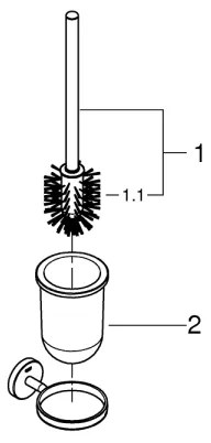 GROHE 40463001 - Souprava na čištění toalety BAUCOSMOPOLITAN lesklý chrom