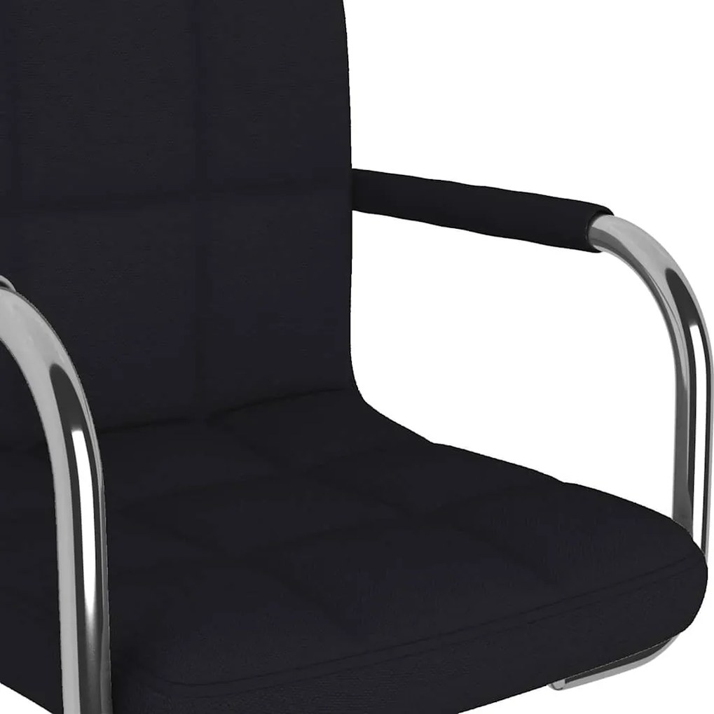 Barová židle černá textil 334549