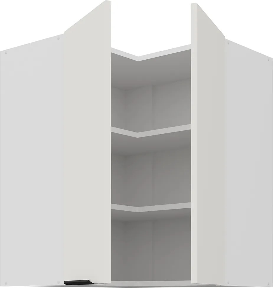 ARIA wh | horní kuchyňská skříňka 60x60 GN-72 2F (90°) rohová s policemi | 60x60 cm | bílá