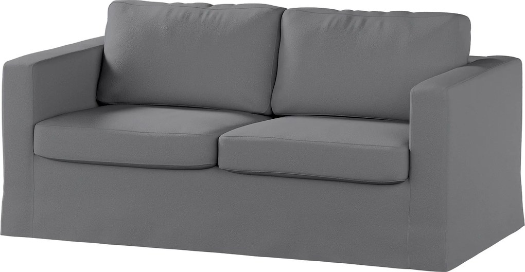 Potah na pohovku IKEA Karlstad 2-místná , nerozkládací, dlouhý barva šedá látka pletený vzor