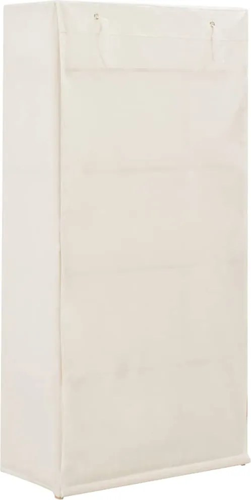 Skříň bílá 79 x 40 x 170 textil 248190