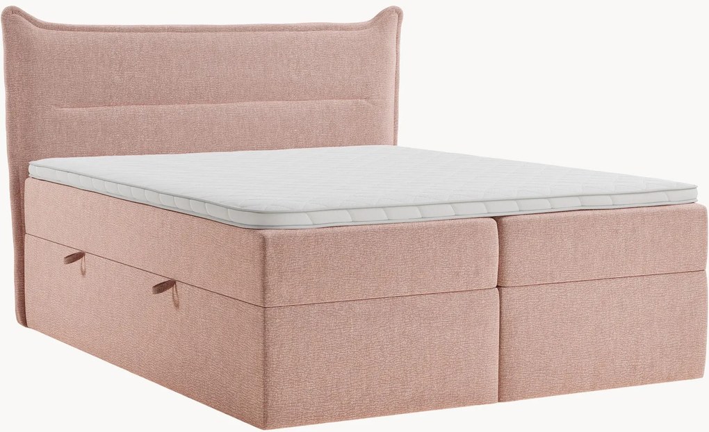 Ručně vyrobená žinylková postel's úložným prostorem Rialta, H3