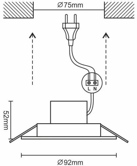 LED Stmívatelné koupelnové svítidlo LED/7W/230V 3000K-6500K Wi-Fi Tuya IP44