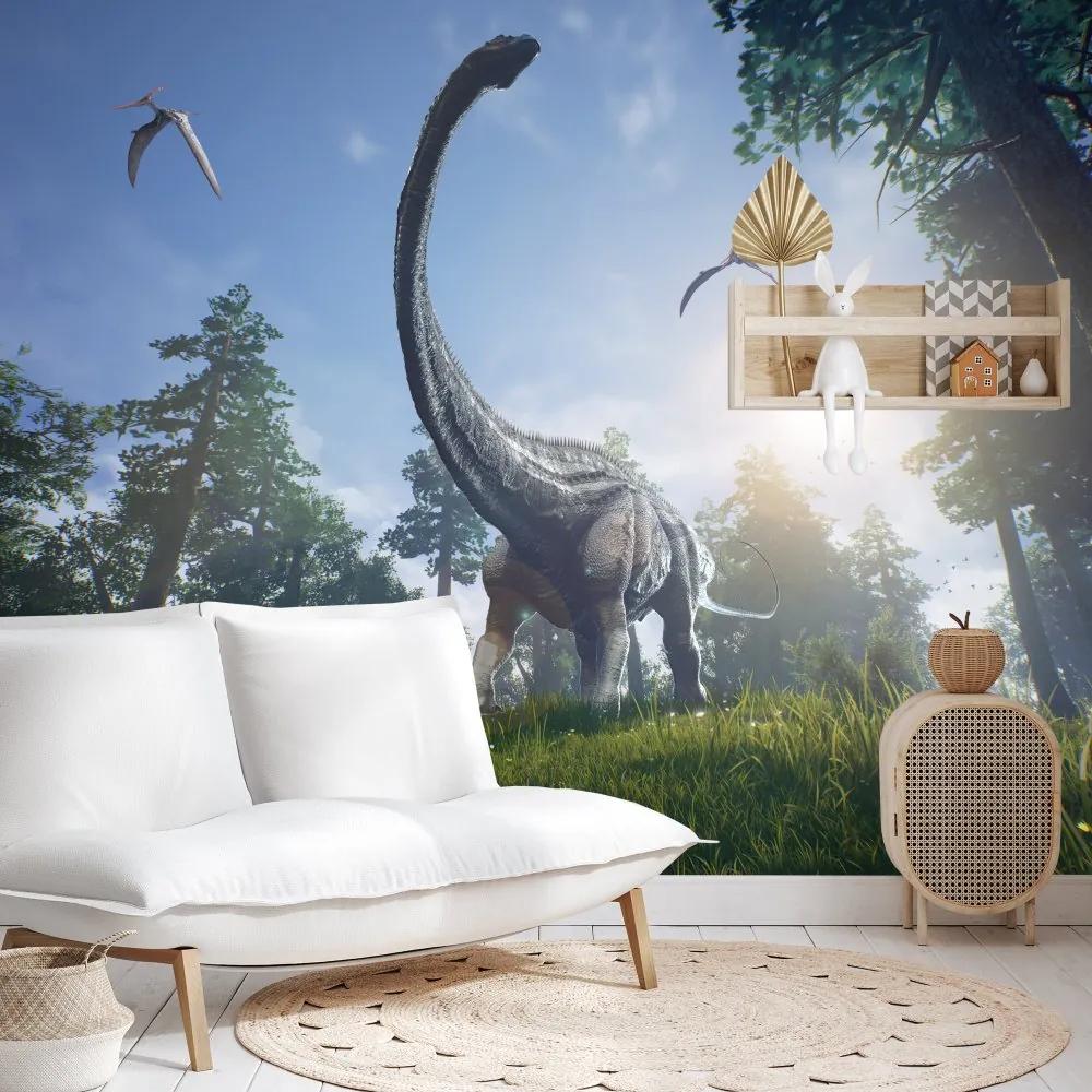 Fototapeta Realistický Dinosaurus Na Slunci. Samolepící tapety 360x240
