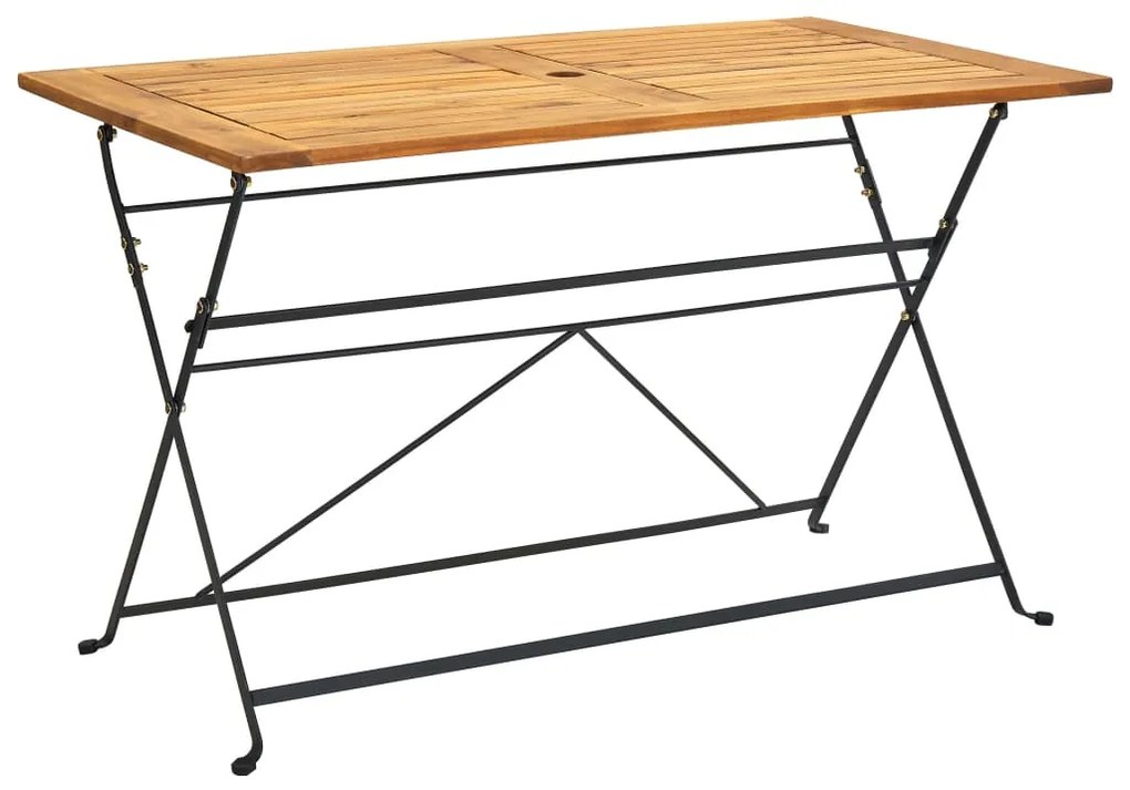 Skládací zahradní stůl 120 x 70 x 74 cm masivní akáciové dřevo 313159