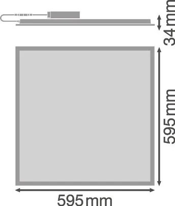 LED panel LEDVANCE Compact 600x600mm 33W/4000K neutrální bílá AKCE 3+1