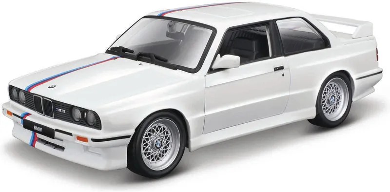 Bburago 1:24 plus bmw 3 series m3 1988 white