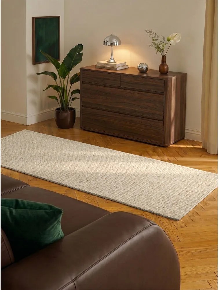 Vlněný běhoun v přírodní barvě 80x250 cm Eloise – Hanse Home