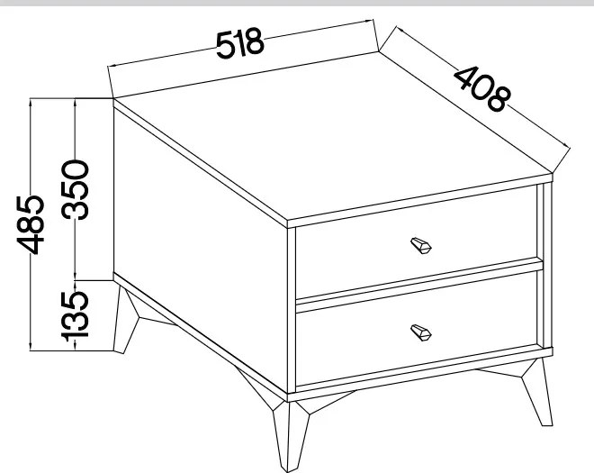 Falco Noční stolek Tomila 801/1 písková béžová