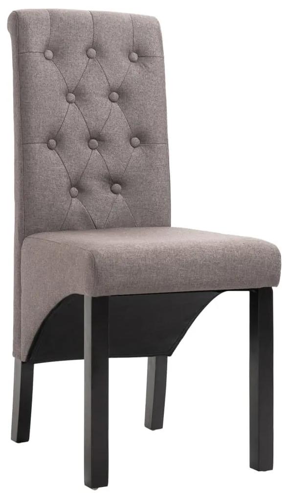 vidaXL Jídelní židle 4 ks taupe textil