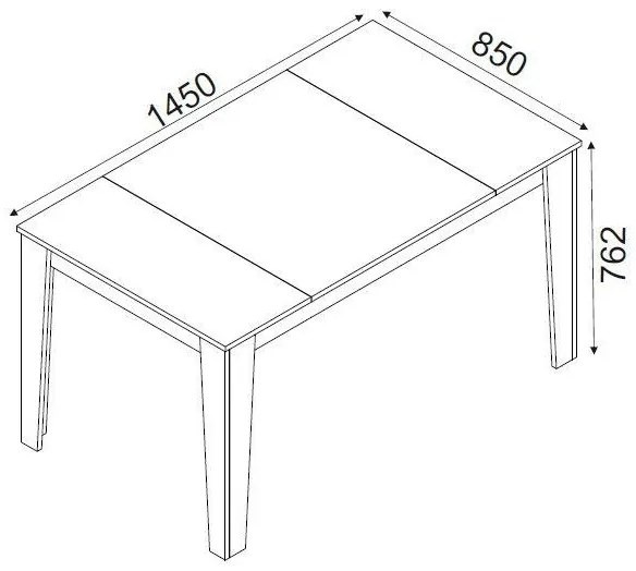 Jídelní stůl COSTA 76 cm hnědý