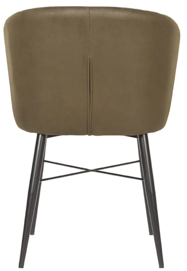 LABEL51 Jídelní židle WAVE zelená mikrovlákno Color: Army green UK-30.163