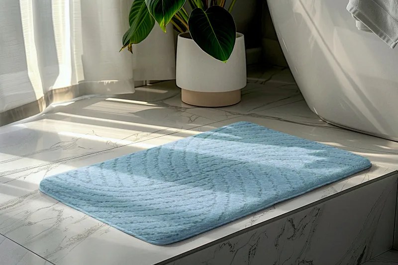 Koupelnová předložka svetle modrá Comfort, 1 set