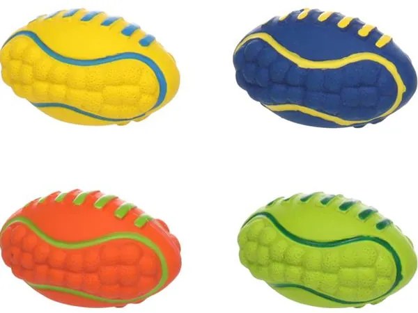 Hračka latex Ruggo Rugby míček 7,7cm mix Flamingo