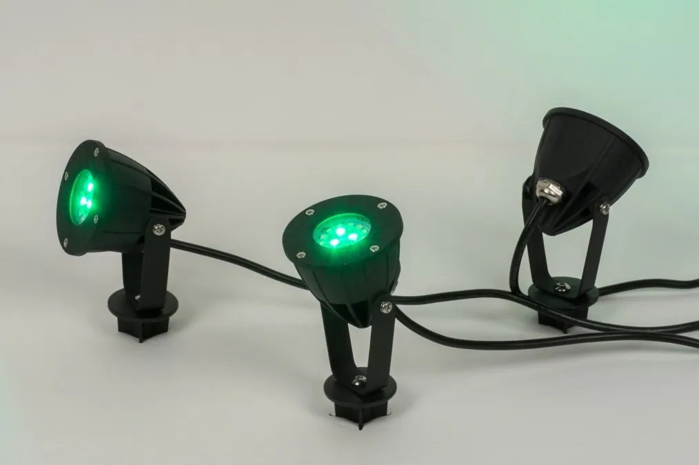 Venkovní LED bodové svítidlo do země Valerio Colored (sada 3 kusů)