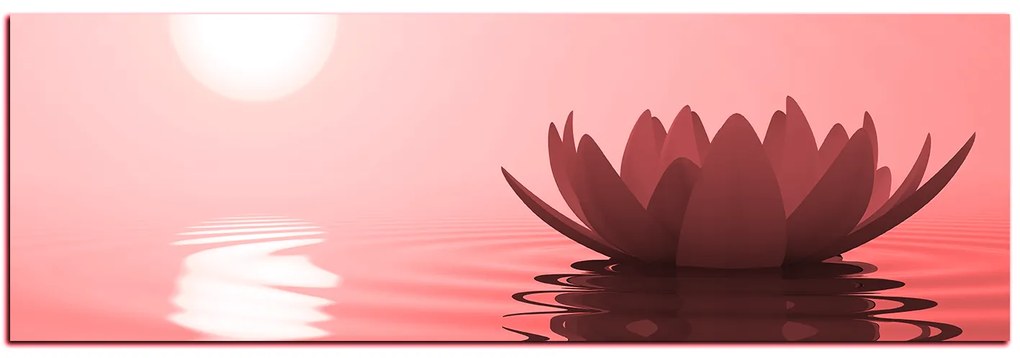 Obraz na plátně - Zen lotus - panoráma 5167CA (120x45 cm)