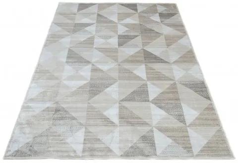 Moderní kusový koberec Isphahan 84196/369 trojúhelníky šedý béžový Rozměr: 80x150 cm