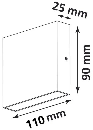 LED Venkovní nástěnné svítidlo CHICAGO LED/3,5W/230V IP44 bílá