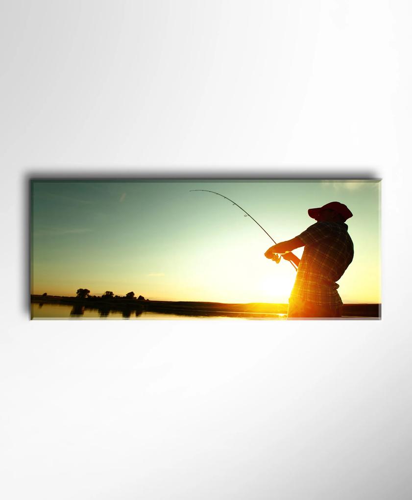 Malvis ® Obraz Rybář při úsvitu ROZMĚR (šířka x výška): jednodílný obdélník 120x80 cm