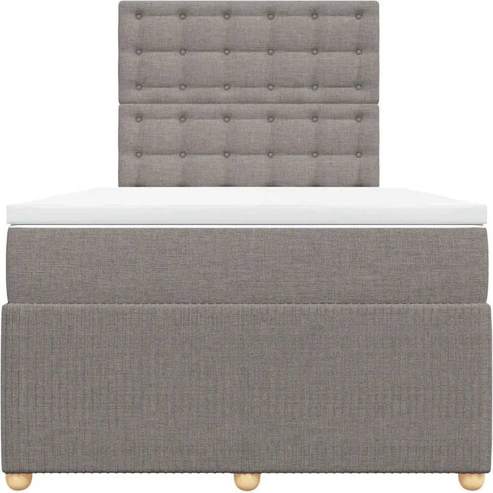 Box spring postel s matrací taupe 120x190 cm textil 3292013