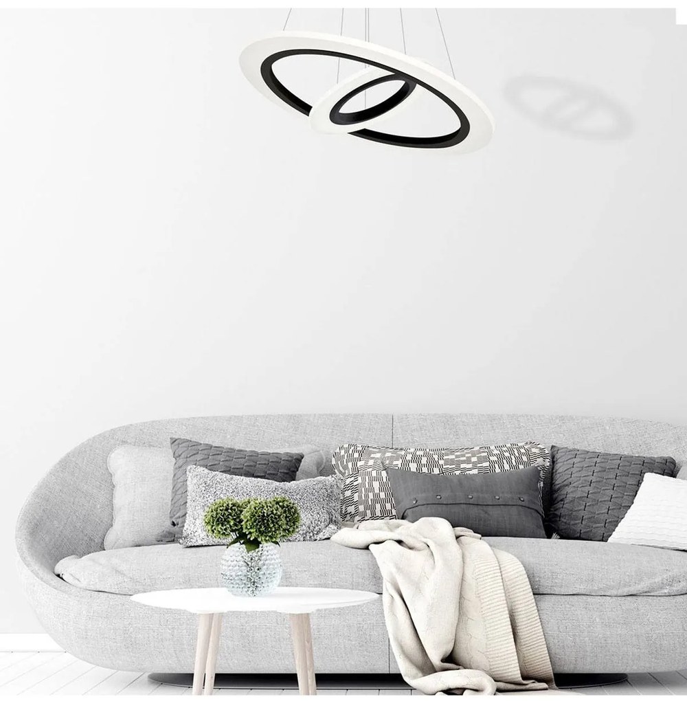 Závěsné LED svítidlo Cosmo, 2x LED 36w, b/w