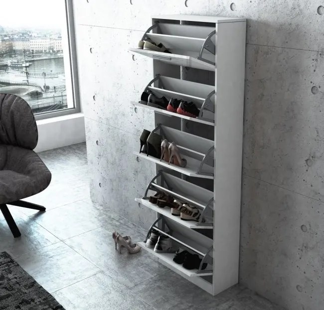 Casarredo Botník GIZMO 5 bílá/bílý lesk