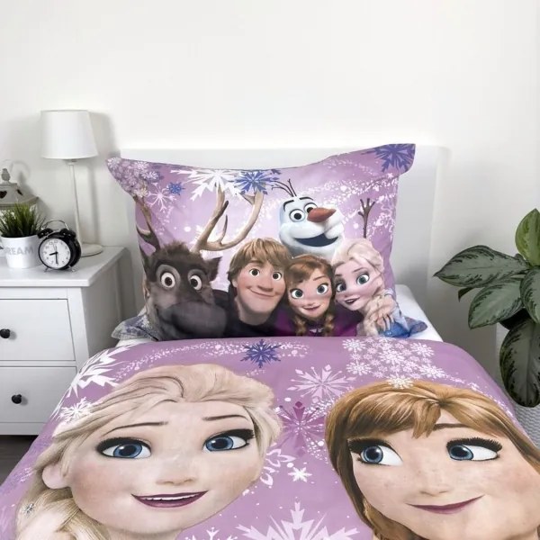 Jerry Fabrics Povlečení Frozen Purple 05 140x200, 70x90 cm