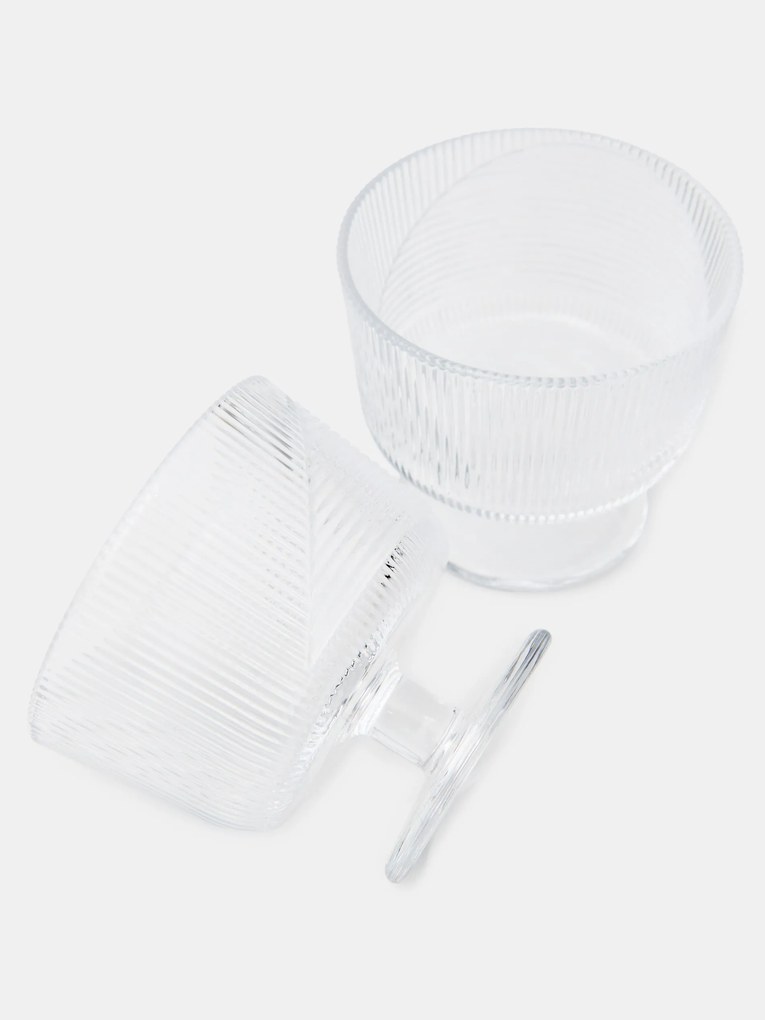 Sinsay - Sada rýhovaných pohárů na zmrzlinu 2 pack - bílá