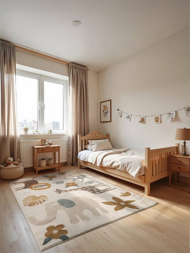 Hanse Home, Dětský koberec Adventures 106213 Cream Multicolor, 160x235, vícebarevná, dětský pokoj