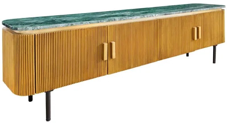 Designový TV stolek Ifama 160 cm zelený mramor