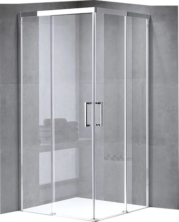 BPS-koupelny Čtvercový sprchový kout HYD-SK90B 90x90 chrom/transparent - bez vaničky