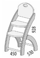 Domestav Klára 1 rostoucí židle buk cink mořený Barva: DUB TMAVÝ B3