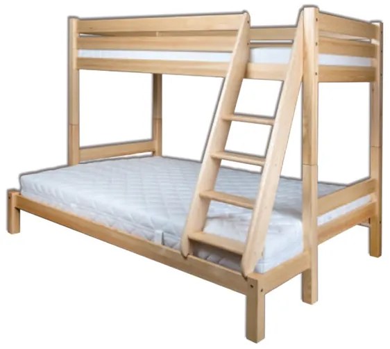 Drewmax Dřevěná postel 90-140x200 LK155 gray