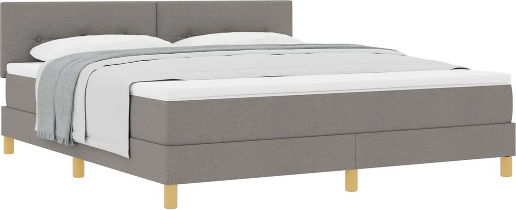 Postel s boxspringem s polštářem Taupe 180 x 200 cm textil 3338941